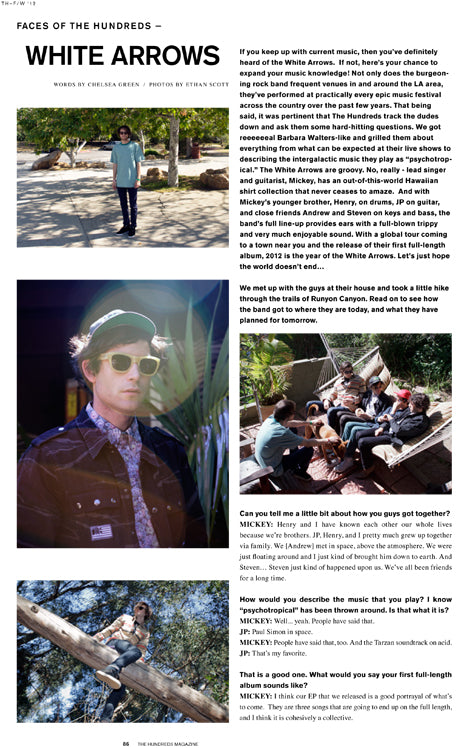 THE HUNDREDS MAGAZINE : WHITE ARROWS - The Hundreds