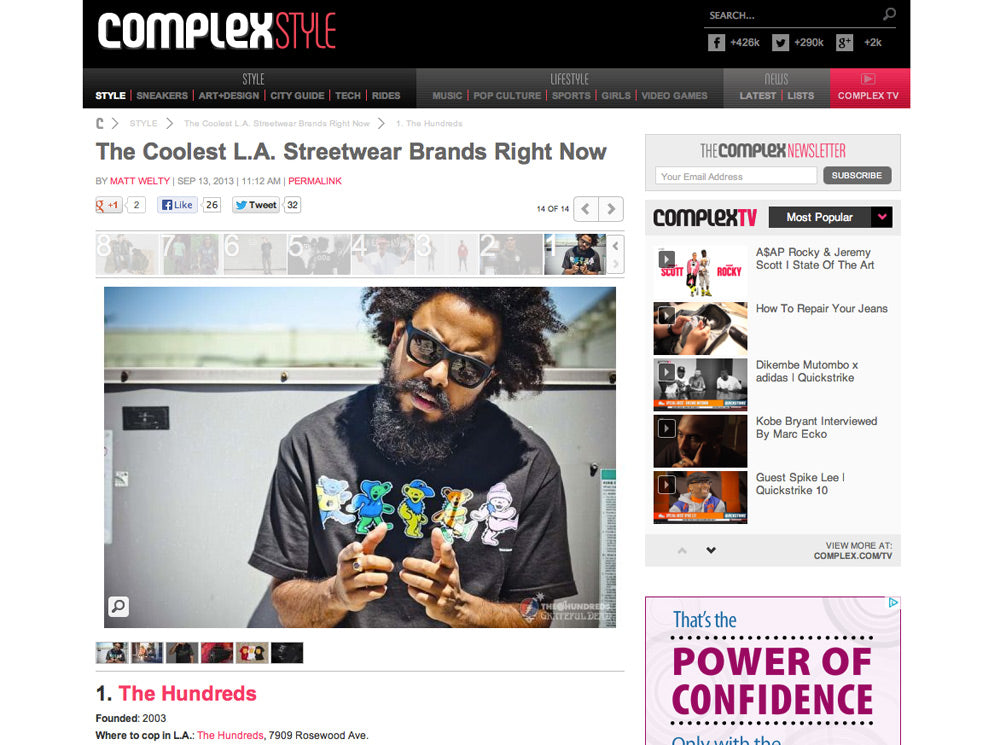 COMPLEX IS THE BEST MAGAZINE EVER. - The Hundreds